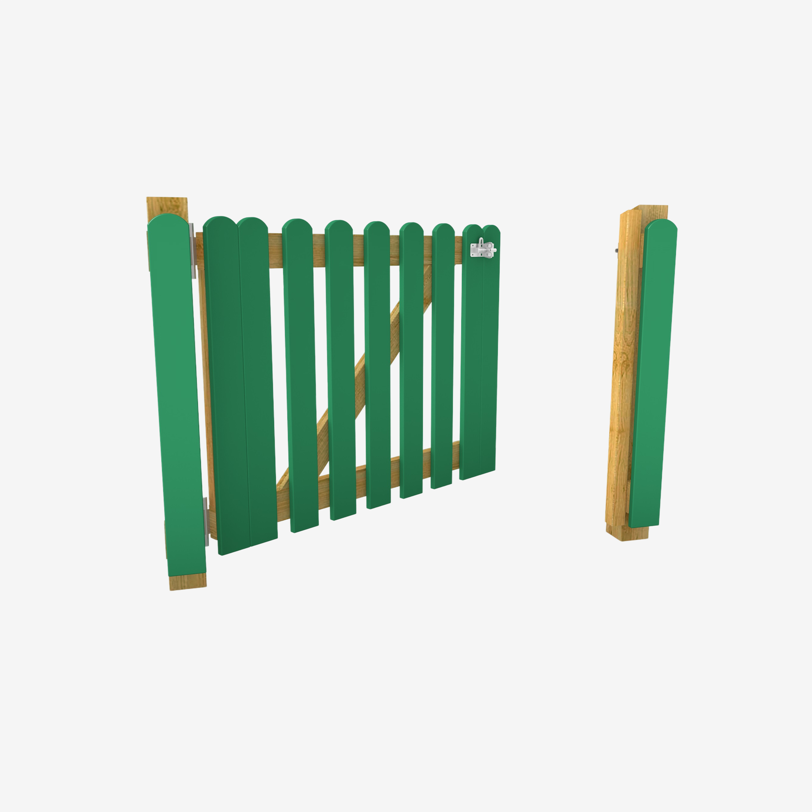 Timber Bow Top Fence 1.5m | Phoenix Play